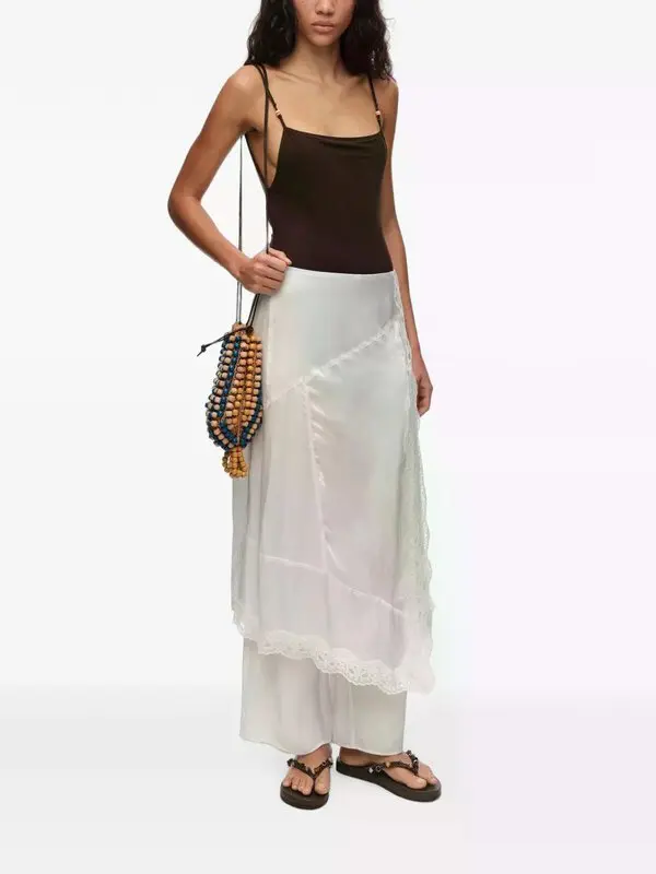 Bimba Y Lola Asymmetric Skort Trousers With Lace Trim