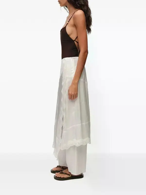 Bimba Y Lola Asymmetric Skort Trousers With Lace Trim