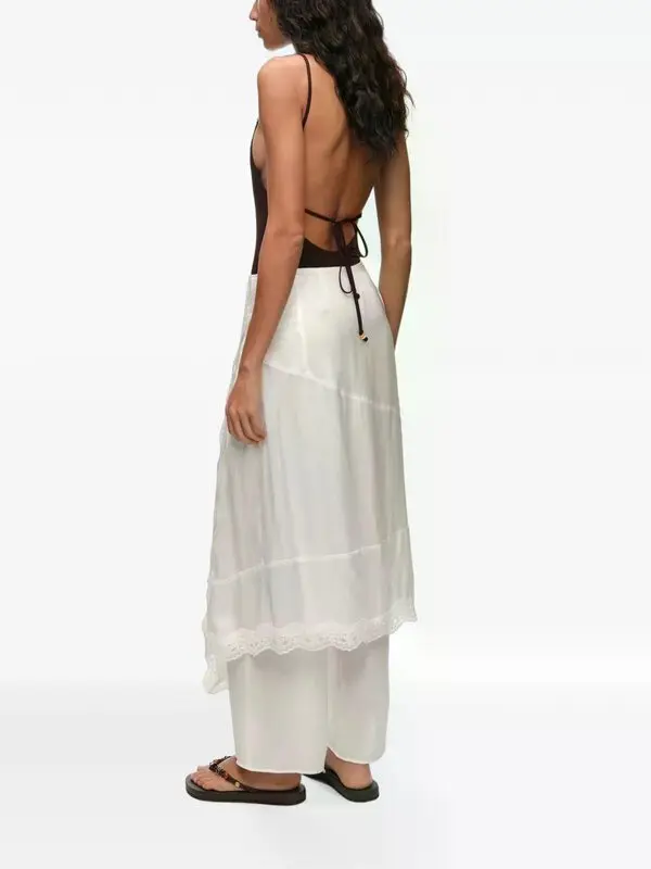 Bimba Y Lola Asymmetric Skort Trousers With Lace Trim