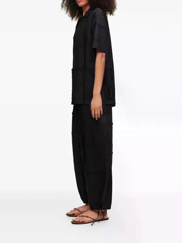 Bimba Y Lola Embroidered Patchwork Shirt