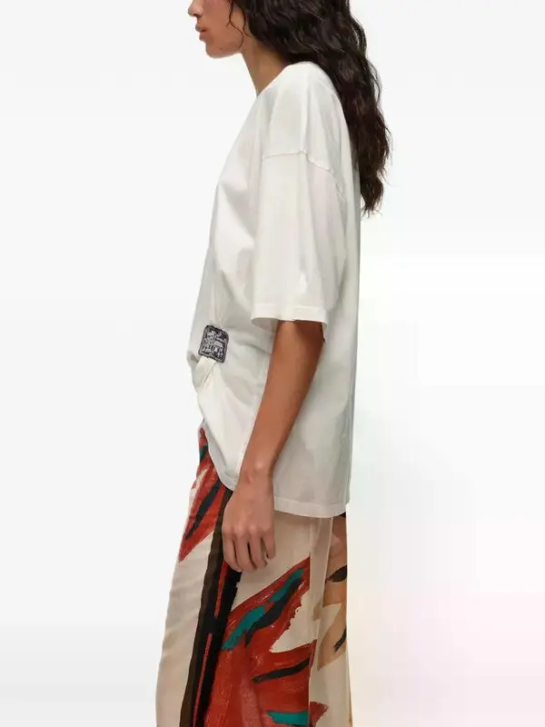 Bimba Y Lola Sun Print Fringed Wrap Midi Skirt - Neutrals