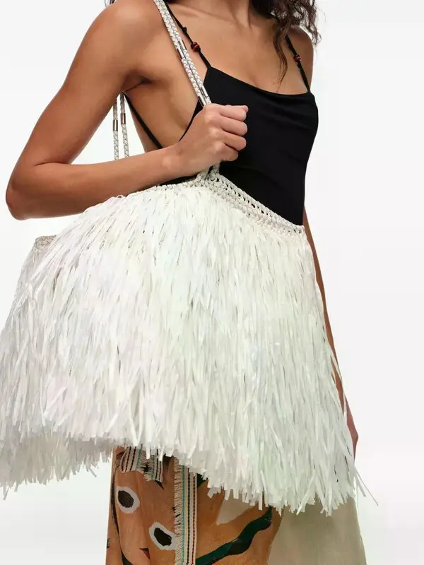 Bimba Y Lola Raffia-effect Woven Shoulder Bag