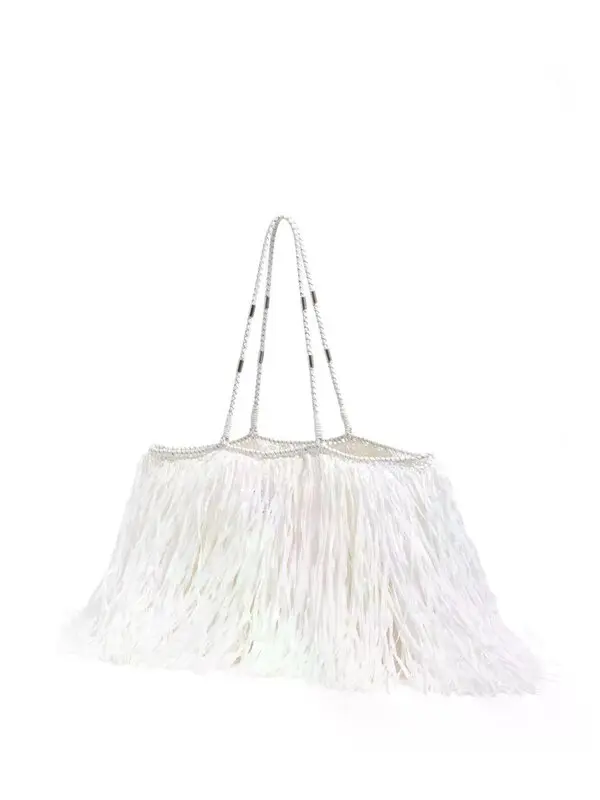 Bimba Y Lola Raffia-effect Woven Shoulder Bag
