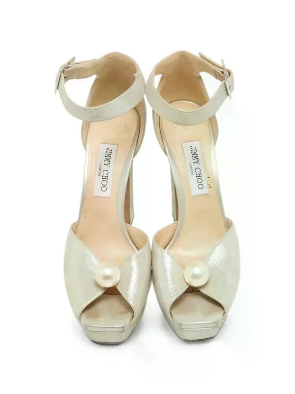 JIMMY CHOO Embellished Block Heel Sandals