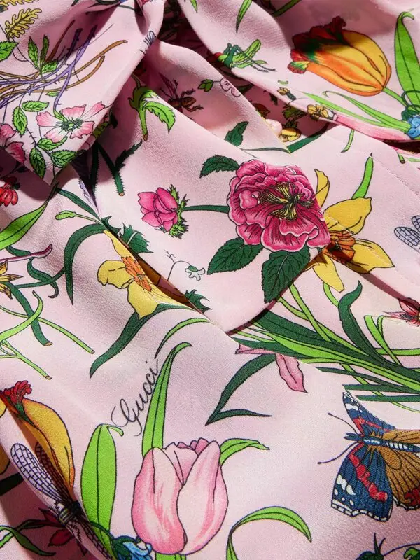 Gucci Floral Print Midi Dress