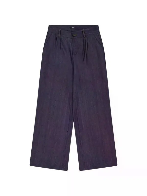 ANAII Belt Loops Tailored Trousers - Blue