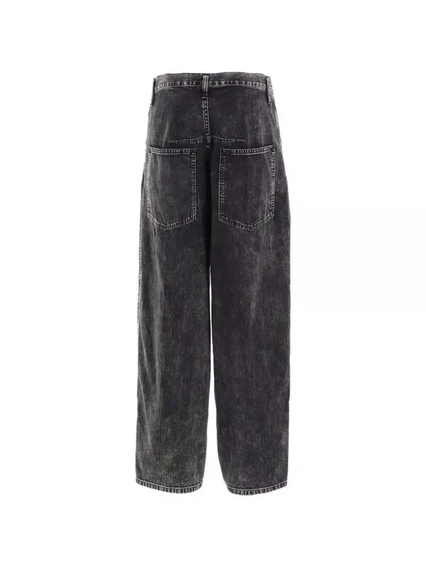 Y’s Faded-effect Panelled Denim Jeans