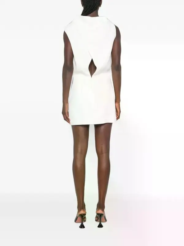 Khaite Astor Cowl-neck Mini Dress