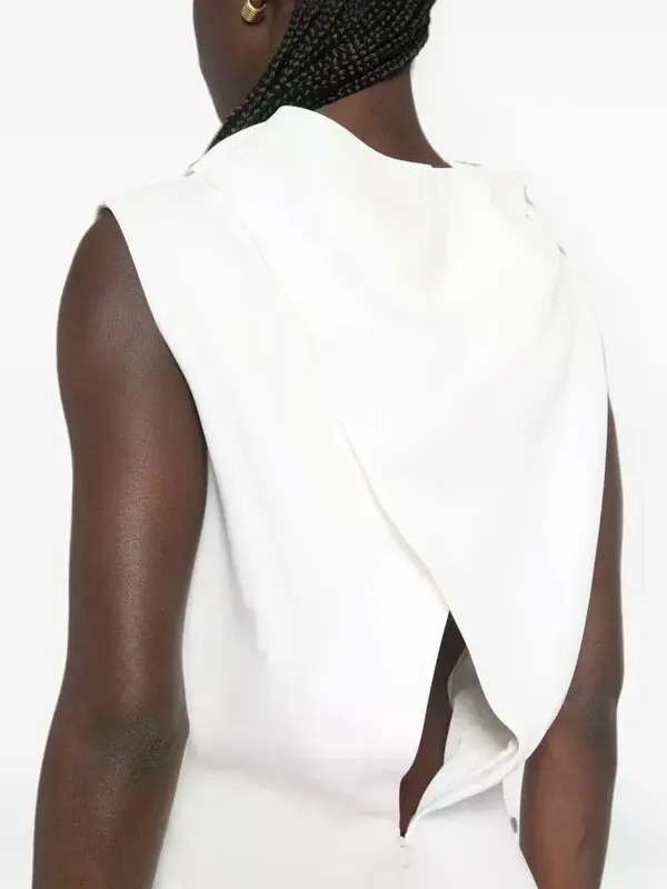 Khaite Astor Cowl-neck Mini Dress