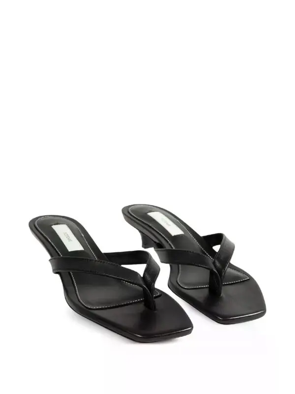 TOTEME Leather Square-toe Sandals