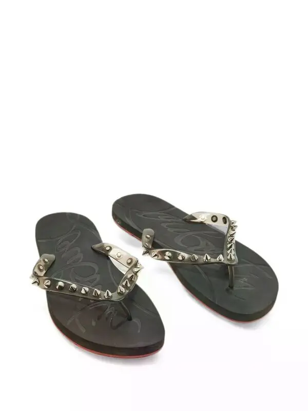 CHRISTIAN LOUBOUTIN Loubi Flip Embellished Flip Flops