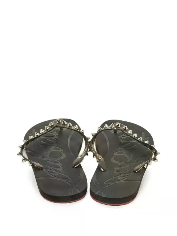 CHRISTIAN LOUBOUTIN Loubi Flip Embellished Flip Flops