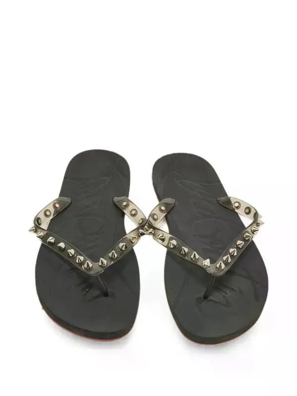 CHRISTIAN LOUBOUTIN Loubi Flip Embellished Flip Flops