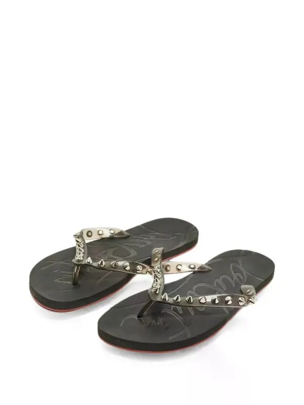 CHRISTIAN LOUBOUTIN Loubi Flip Embellished Flip Flops