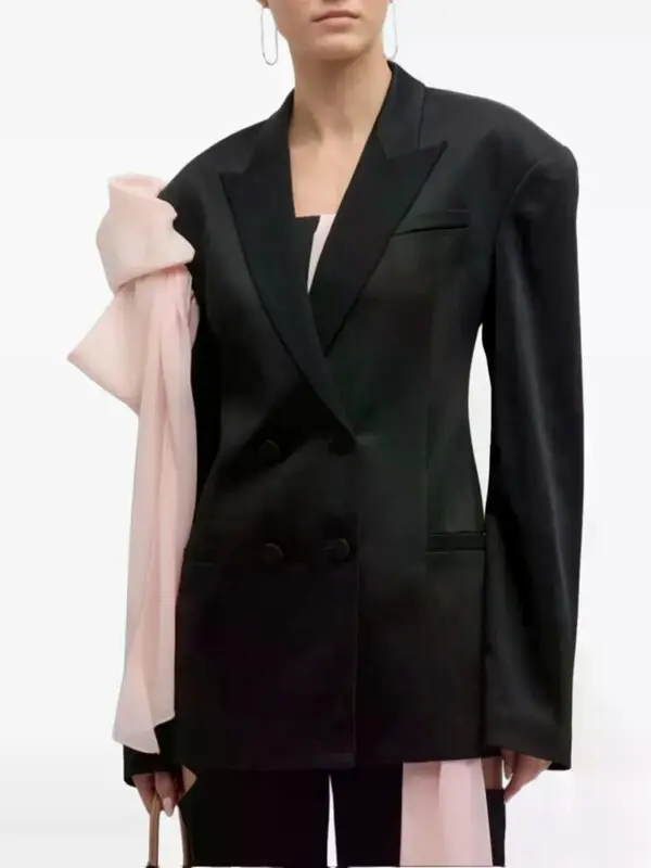 Hellessy Didier Bow-detail Double-breasted Blazer