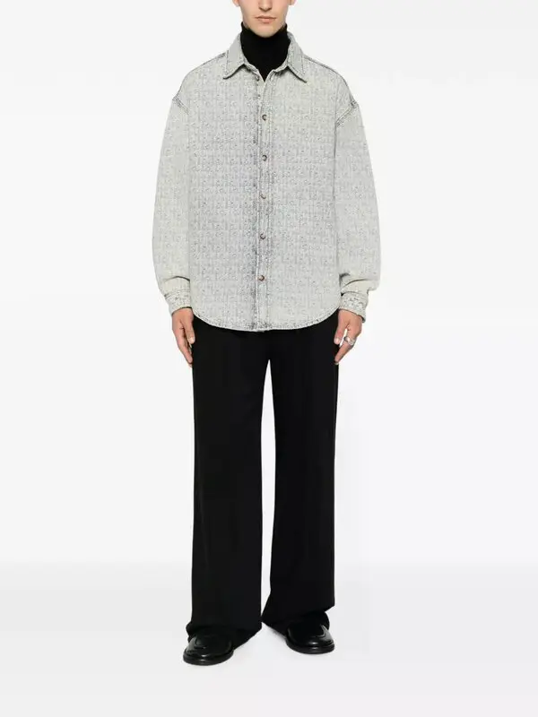 Emporio Armani Monogram-pattern Buttoned Shirt
