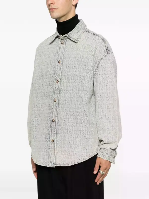 Emporio Armani Monogram-pattern Buttoned Shirt