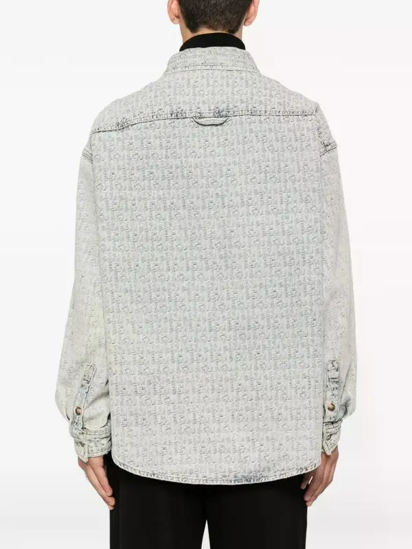 Emporio Armani Monogram-pattern Buttoned Shirt