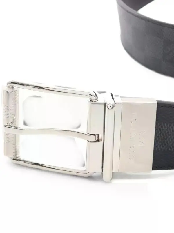 LOUIS VUITTON Damier Graphite Reversible Belt - Black