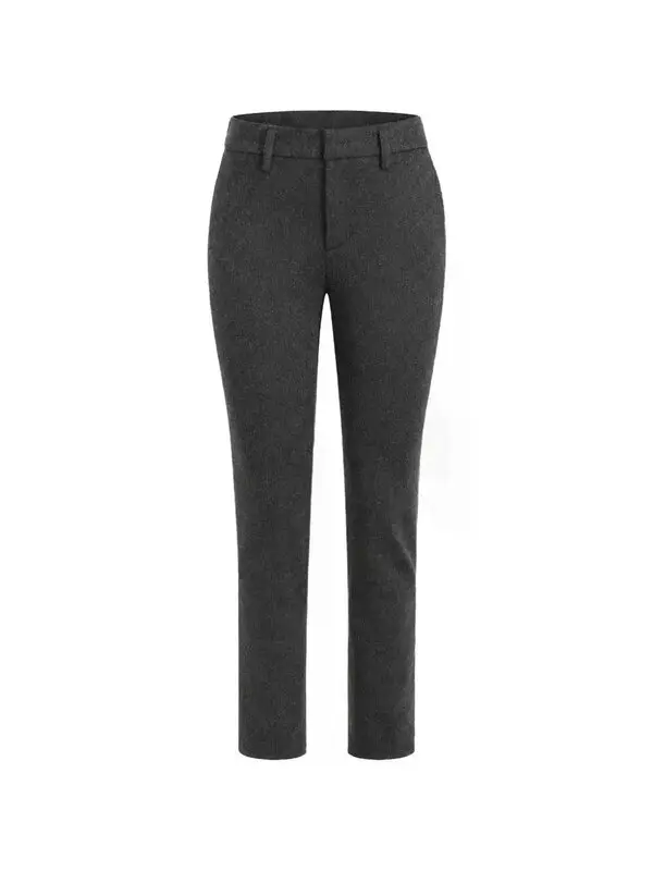 DONDUP Carmen Herringbone Tailored Trousers - Grey