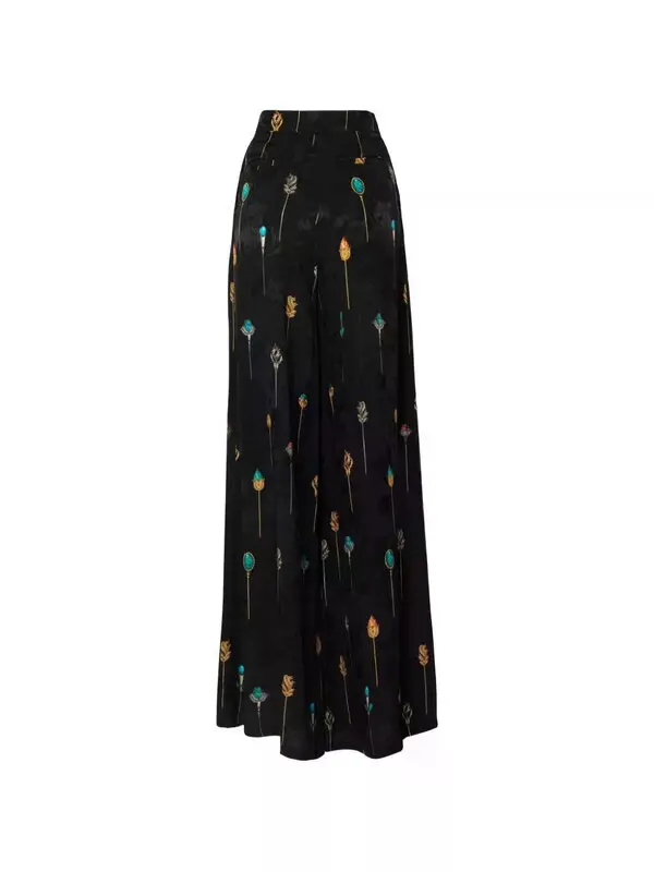 Agua Bendita Ornament Print Palazzo Pants