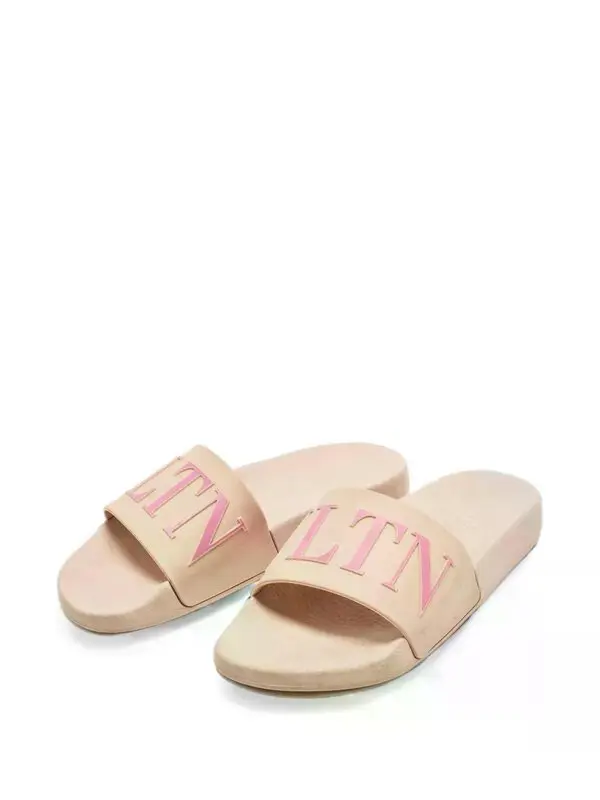 Valentino Garavani Vltn Logo Pool Slides - Neutrals