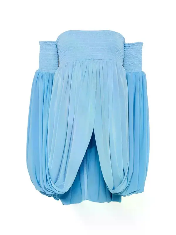 Coperni Off-shoulder Long Sleeve Top - Blue