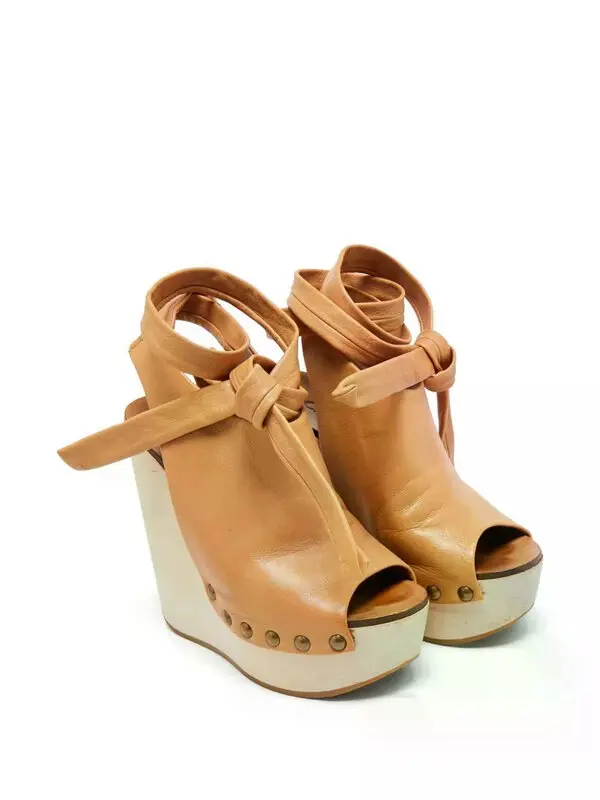 Chloé Tie-fastening Wedge Sandals