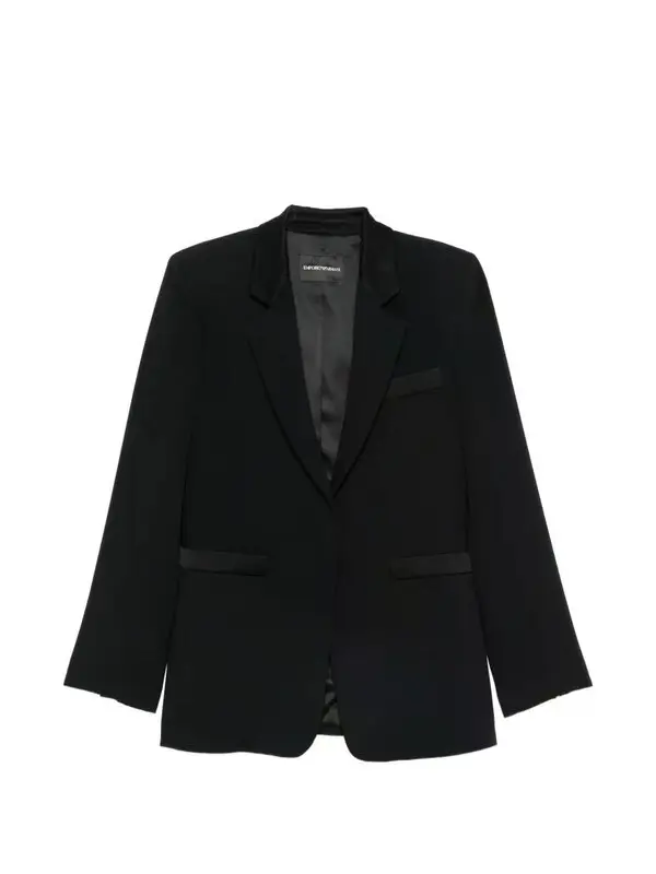 Emporio Armani Single-breasted Blazer With Satin Trim