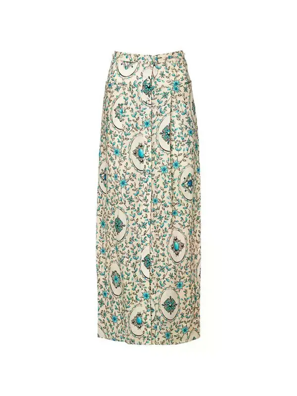 Agua Bendita Coralina Floral-print Pareo - Neutrals