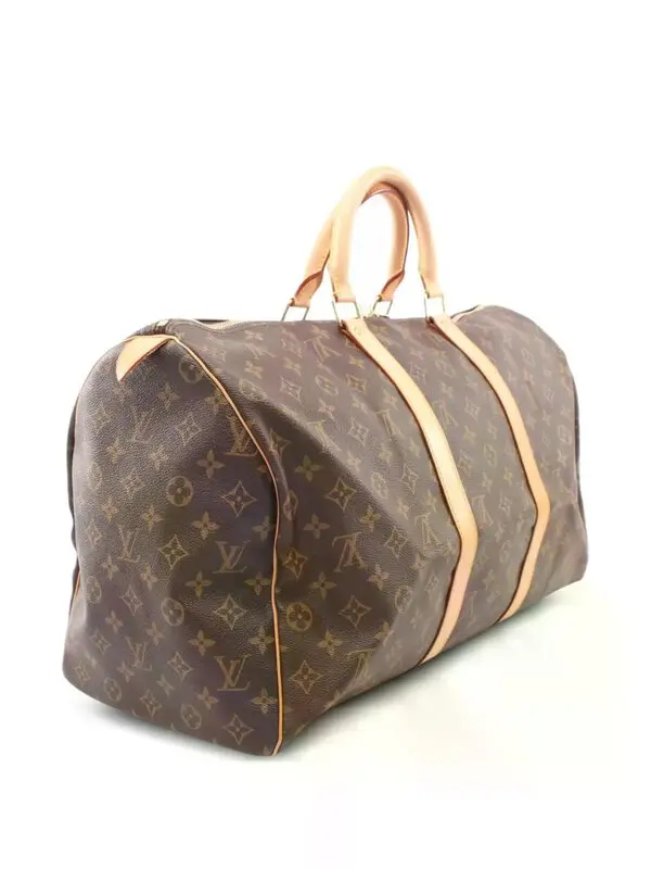 LOUIS VUITTON 2002 Monogram Bandoulière 50 Keepall Holdall Bag