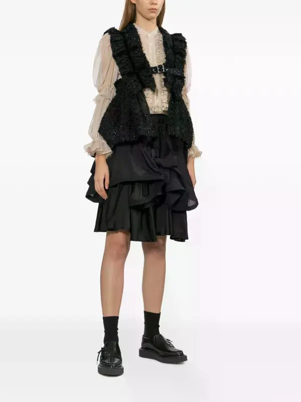 Noir Kei Ninomiya Ruffled Jabot Collar Blouse