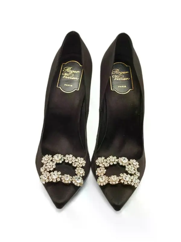 ROGER VIVIER Embellished Flower Buckle Pumps
