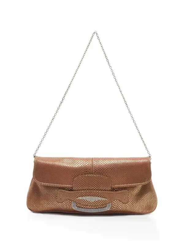 TOD'S Chain Crystal-embellished Shoulder Bag - Neutrals