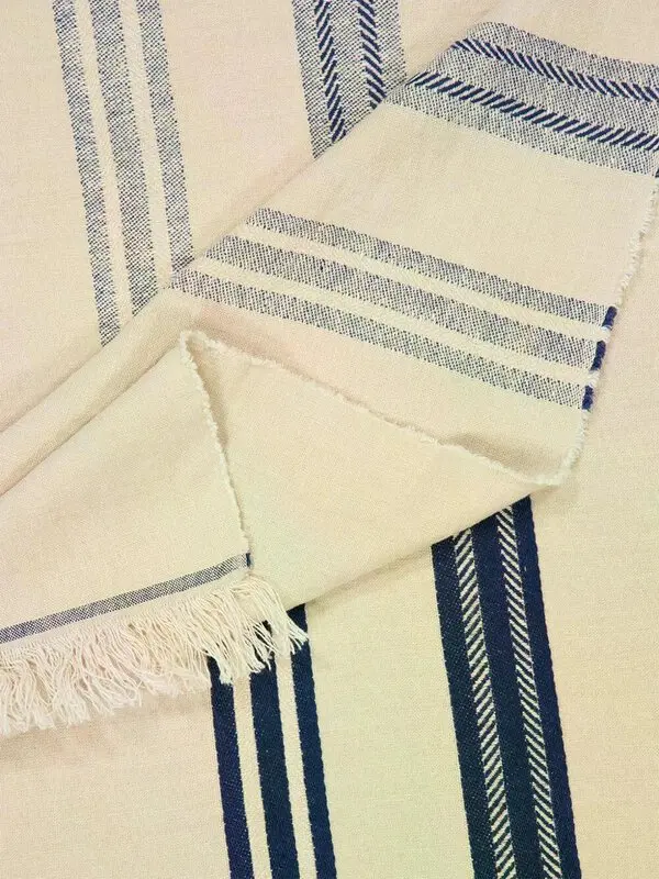 LIBECO Indigo Stripe Linen Tablecloth