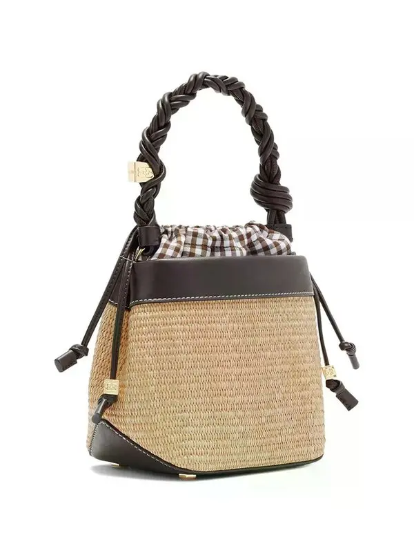 GANNI Raffia Bucket Bag