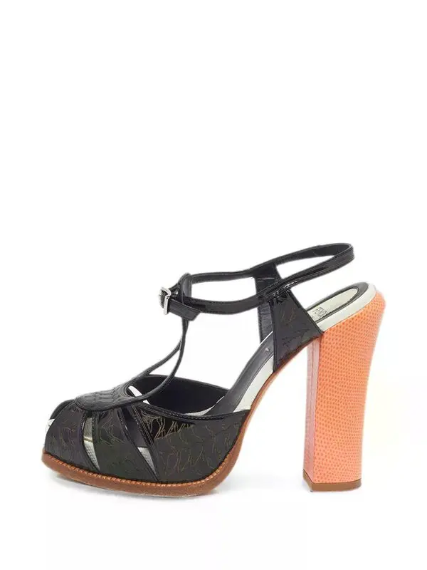 Fendi Patent Leather Cut-out Sandals