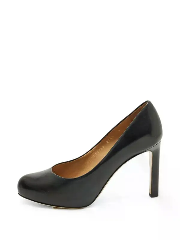 FERRAGAMO Leather Slip-on Pumps - Black