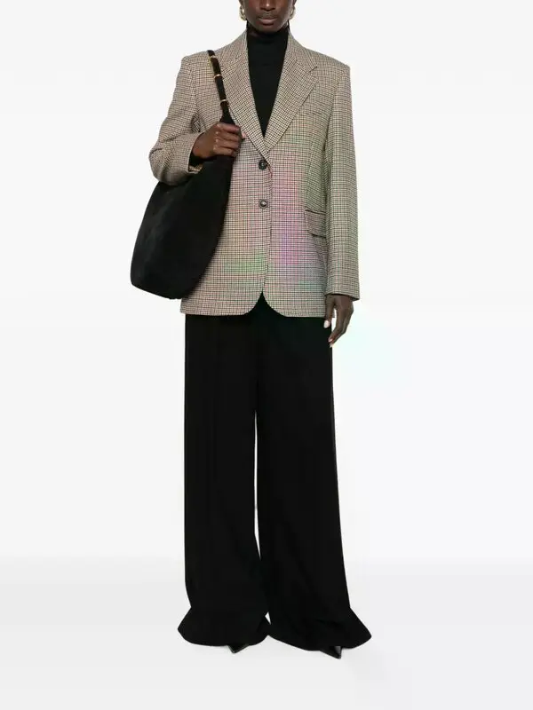 Max Mara Houndstooth Single-breasted Blazer - Neutrals