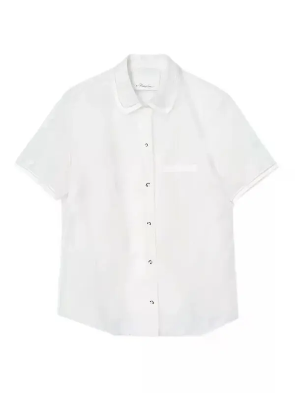 3.1 Phillip Lim Floral Pattern Short Sleeve Shirt - White