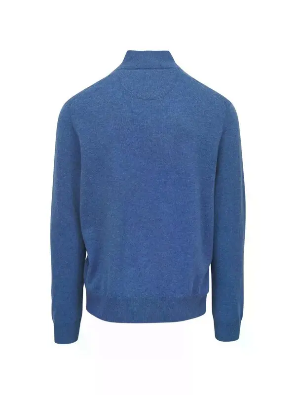 Rlx Ralph Lauren Cashmere Quarter-zip Sweater - Blue