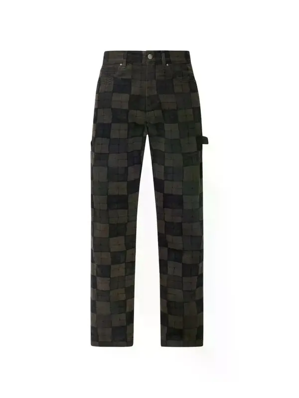 Amiri Checkered Carpenter Jeans - Brown