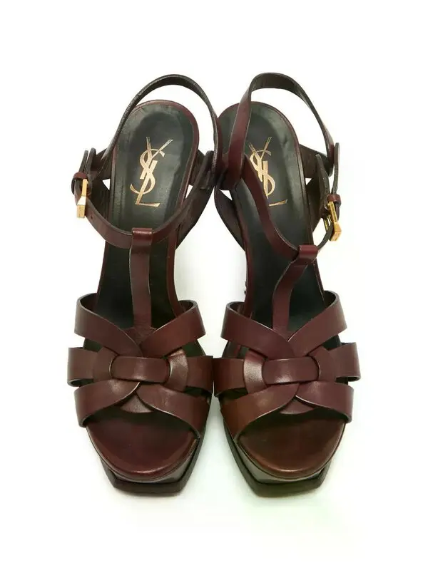 Saint Laurent Tribute Platform Sandals - Red