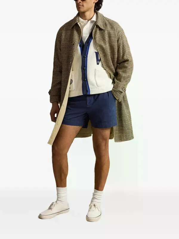 Polo Ralph Lauren Wimbledon 2026 Striped Patch Cotton Cardigan - White
