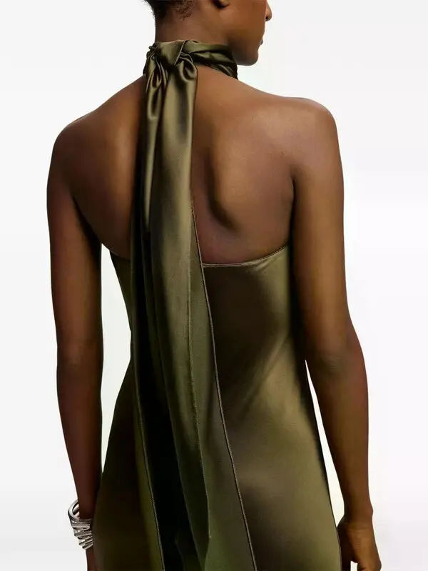 Ralph Lauren Satin Halterneck Maxi Dress