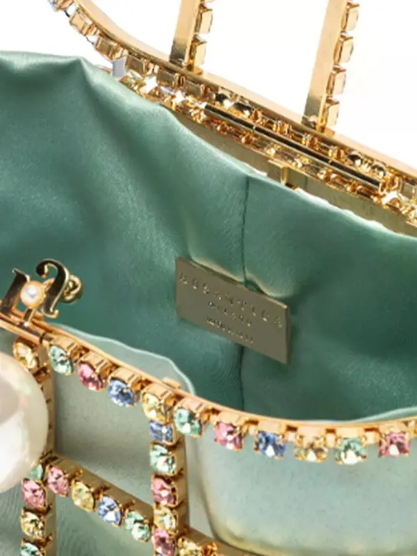 Rosantica Crystal Embellished Cage Tote Bag