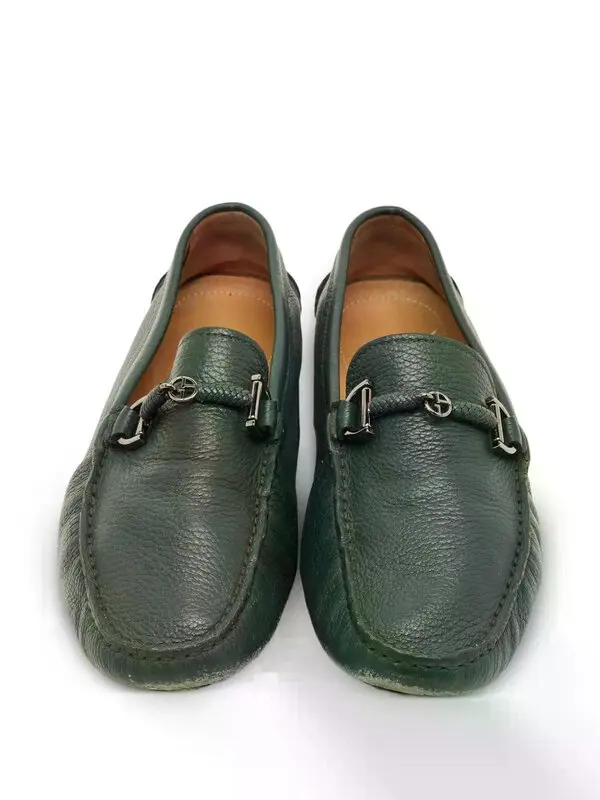Giorgio Armani Logo-plaque Suede Loafers