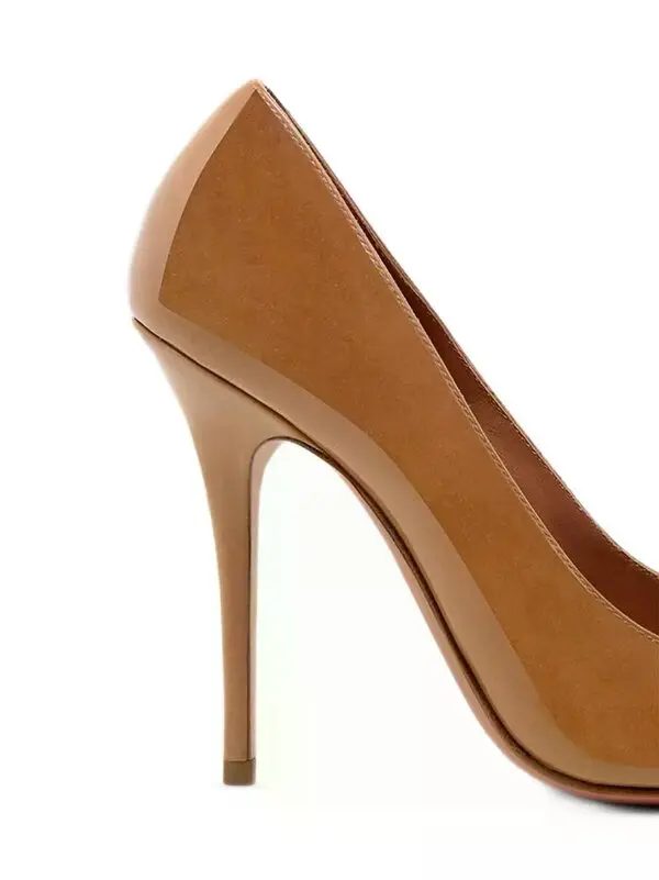 Amina Muaddi Barbara Patent Leather Pumps