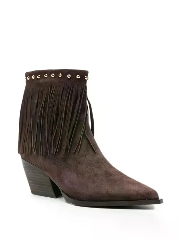 MARC ELLIS Embellished Suede Ankle Boots