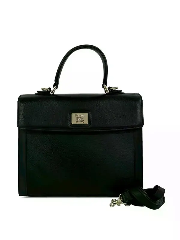 Burberry 20th Century Leather Satchel - Black
